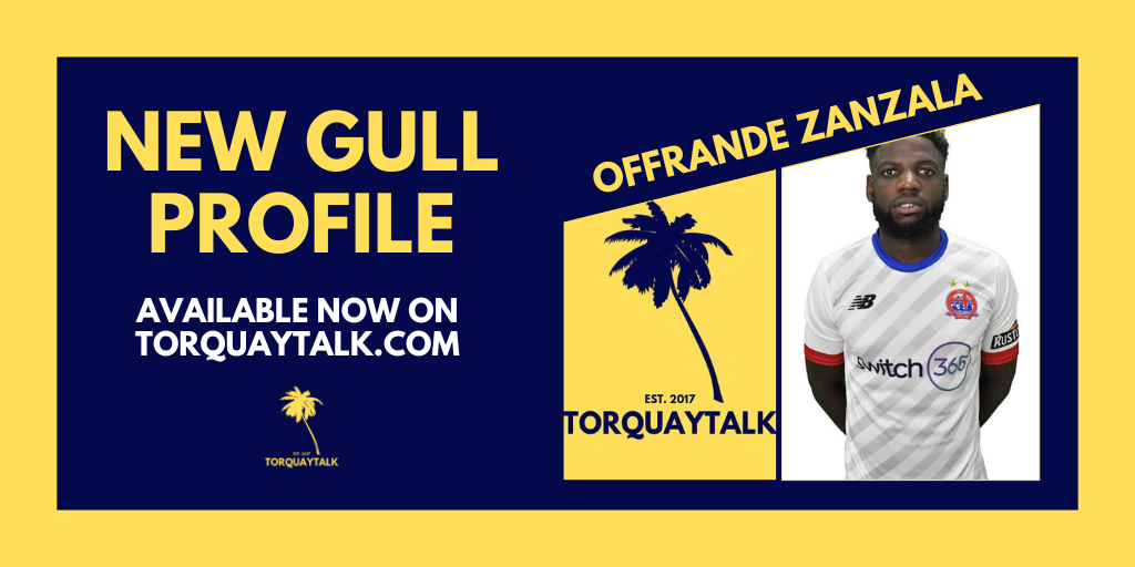 NEW GULL PROFILE – OFFRANDE ZANZALA by Sam Jones – TORQUAYTALK