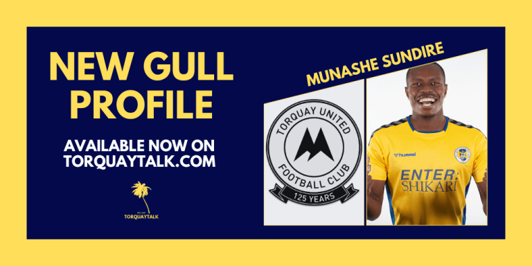 NEW GULL PROFILE – MUNASHE SUNDIRE by Sam Jones – TORQUAYTALK
